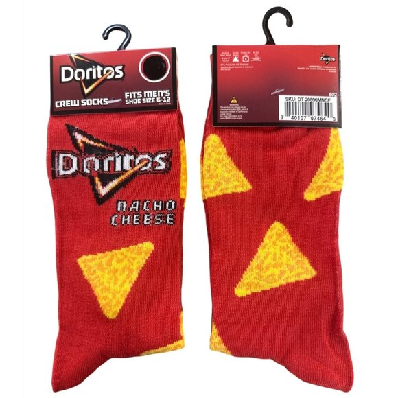 Underwear & Socks | Doritos Nacho Cheese Chips Crew Socks Mens 612 Shoe ...